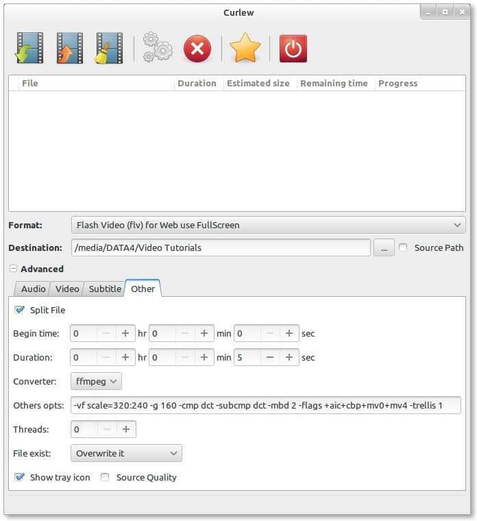 开源多媒体转换器Curlew 0.1.22.3发布了 - LinuxStory
