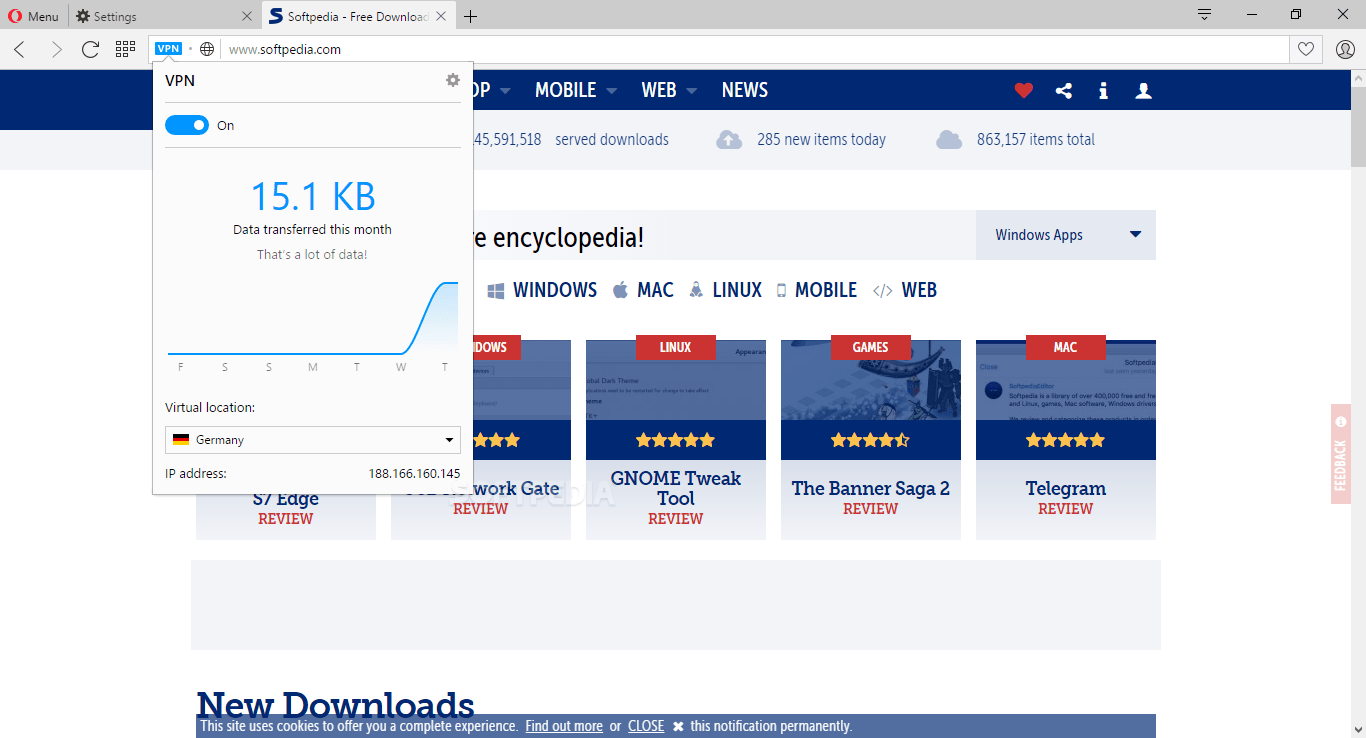 每日开源新闻速递(2016/4/22)：Opera 成为了第一个内置 VPN 服务的浏览器 - LinuxStory